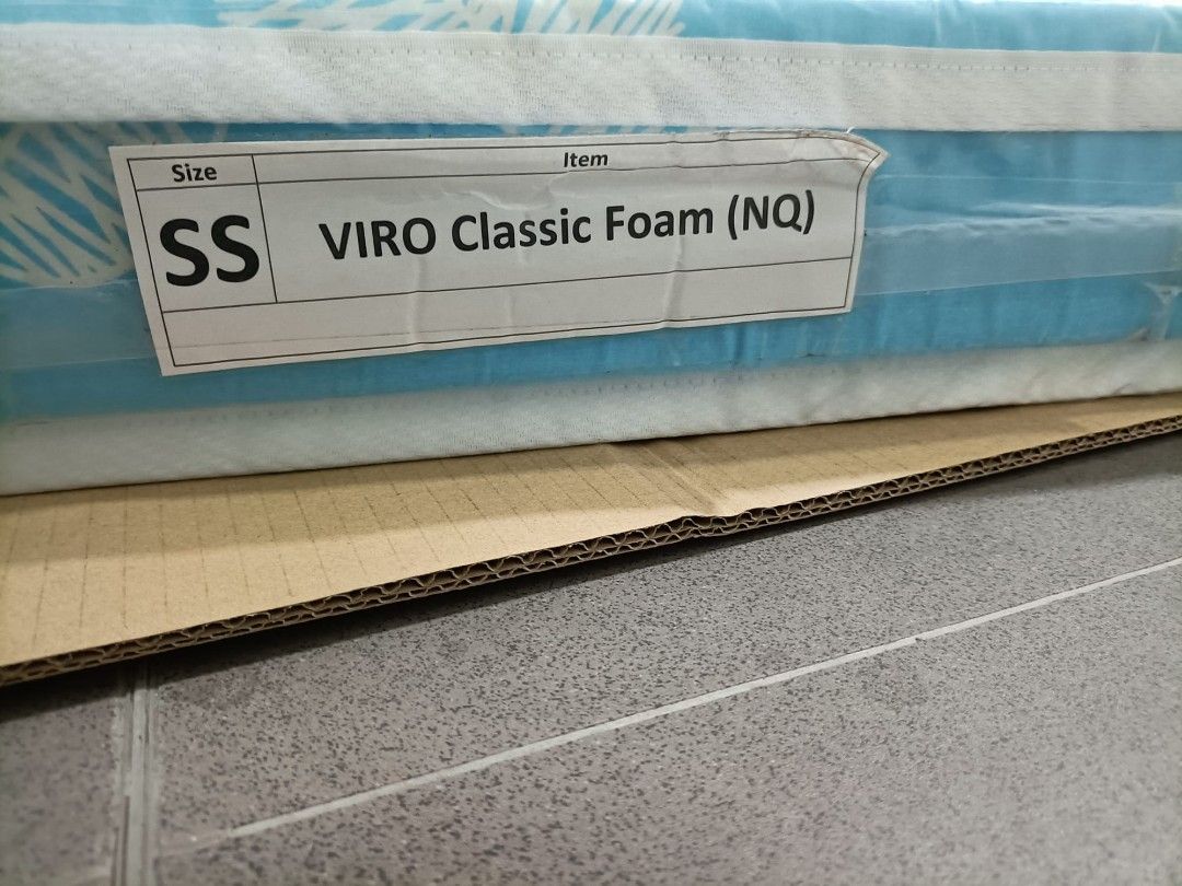 VIRO Classic Non-Quilted Super Single Foam Mattress 4 inch, Furniture ...