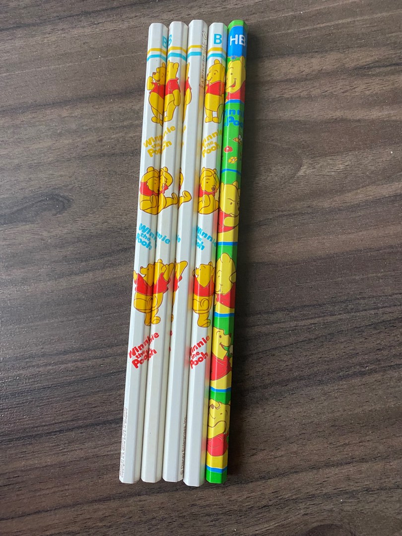 Winnie the Pooh pencil 5pcs, Hobbies & Toys, Stationery & Craft ...