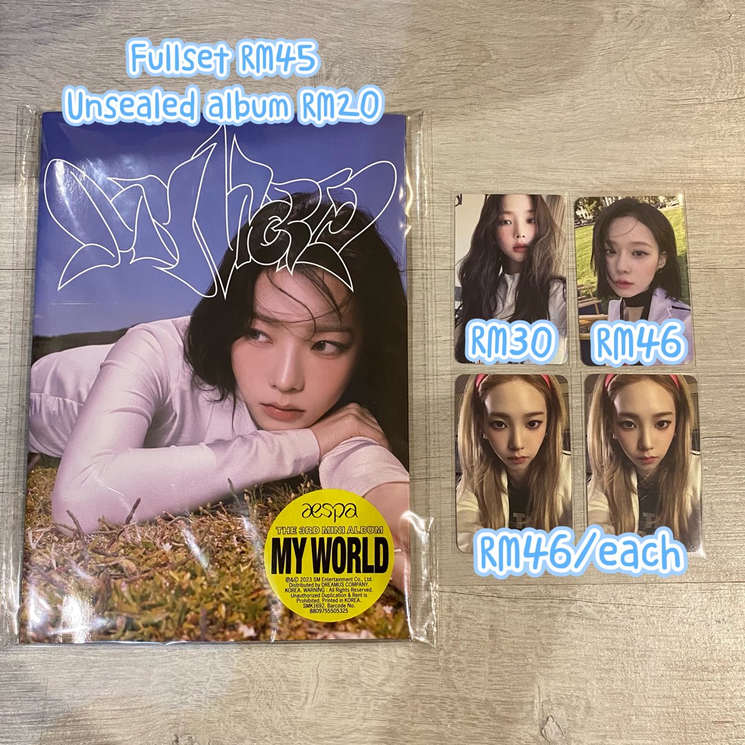 Wts Aespa Karina Winter My World Intro Ver Unsealed Album And Photocard Star River Pob Hobbies