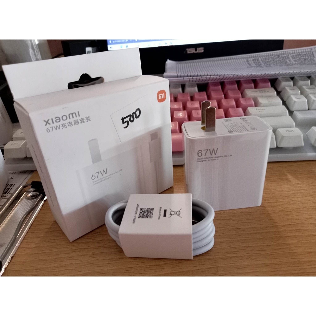 XIAOMI 67W Fast Charger 67W Adapter With 6A Type C USB Cable now ...