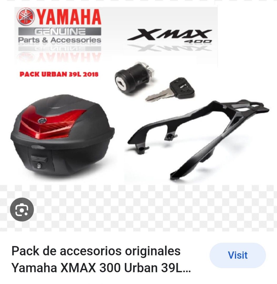 Yamaha xmax original box 39L and back rest original rack and 2 key ...