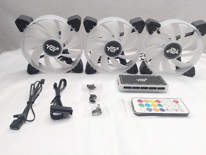 YGT ROMANTIC ARGB FAN 1255, 6-PIN 3-IN-ONE FAN with REMOTE CONTROLLER ...