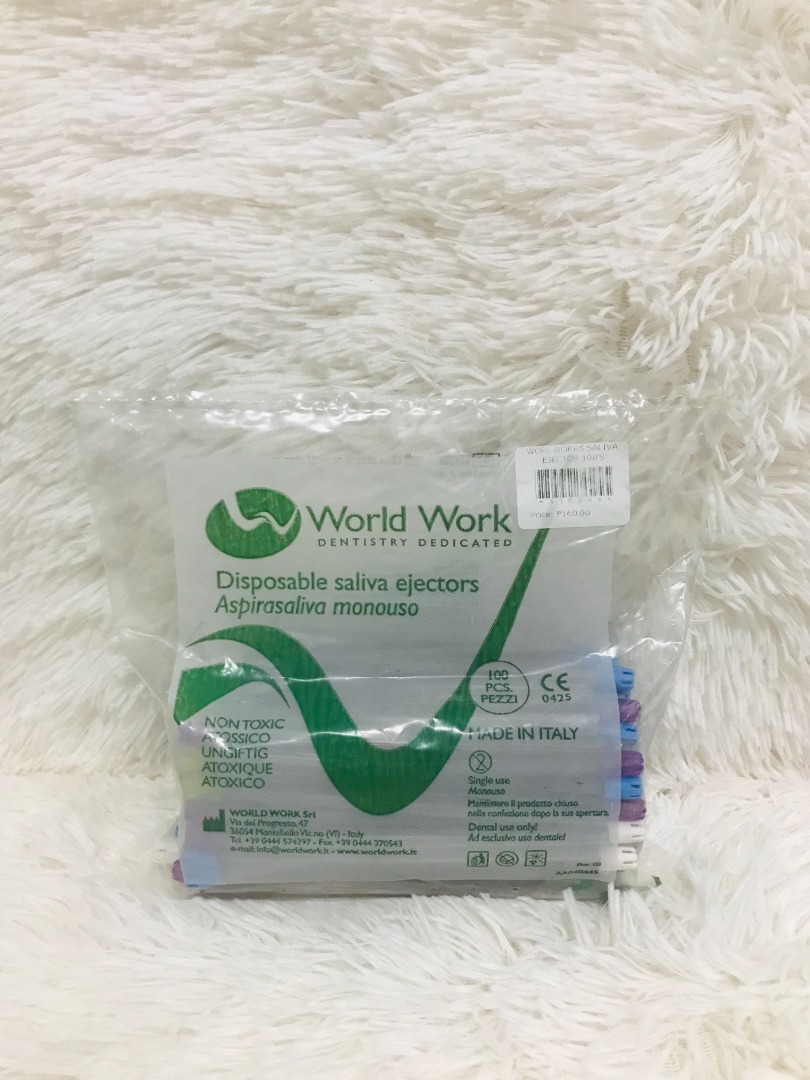 100'S WORLD WORK SALIVA EJECTORS, Health & Nutrition, Braces, Support ...