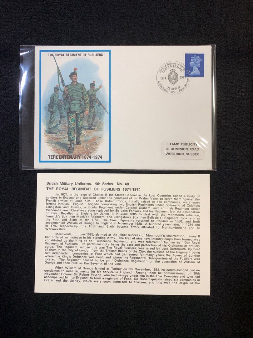 1974 Great Britain British Military Uniforms Series- The Royal Regiment ...