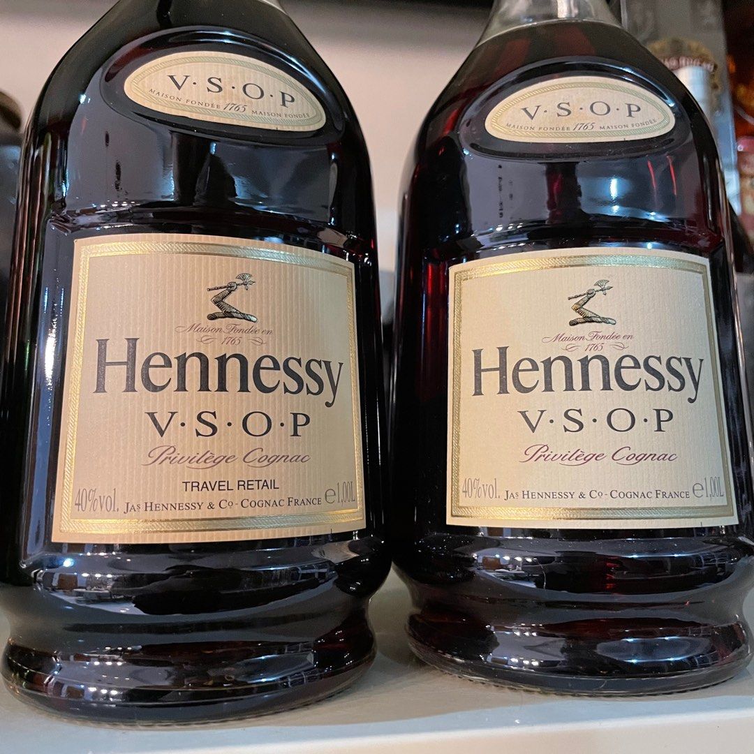 1L Hennessy VSOP cognac gold cap vintage no box 1000ml, Food & Drinks ...