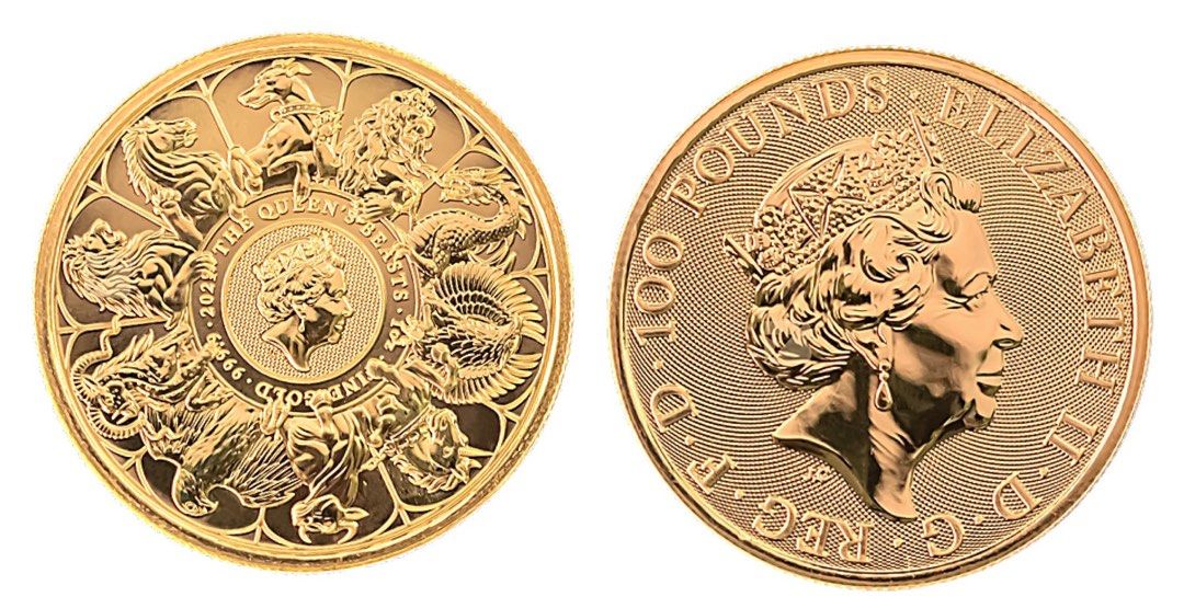 2021 QUEEN BEAST Completer 1 Oz Gold Coin in shield, Hobbies & Toys ...