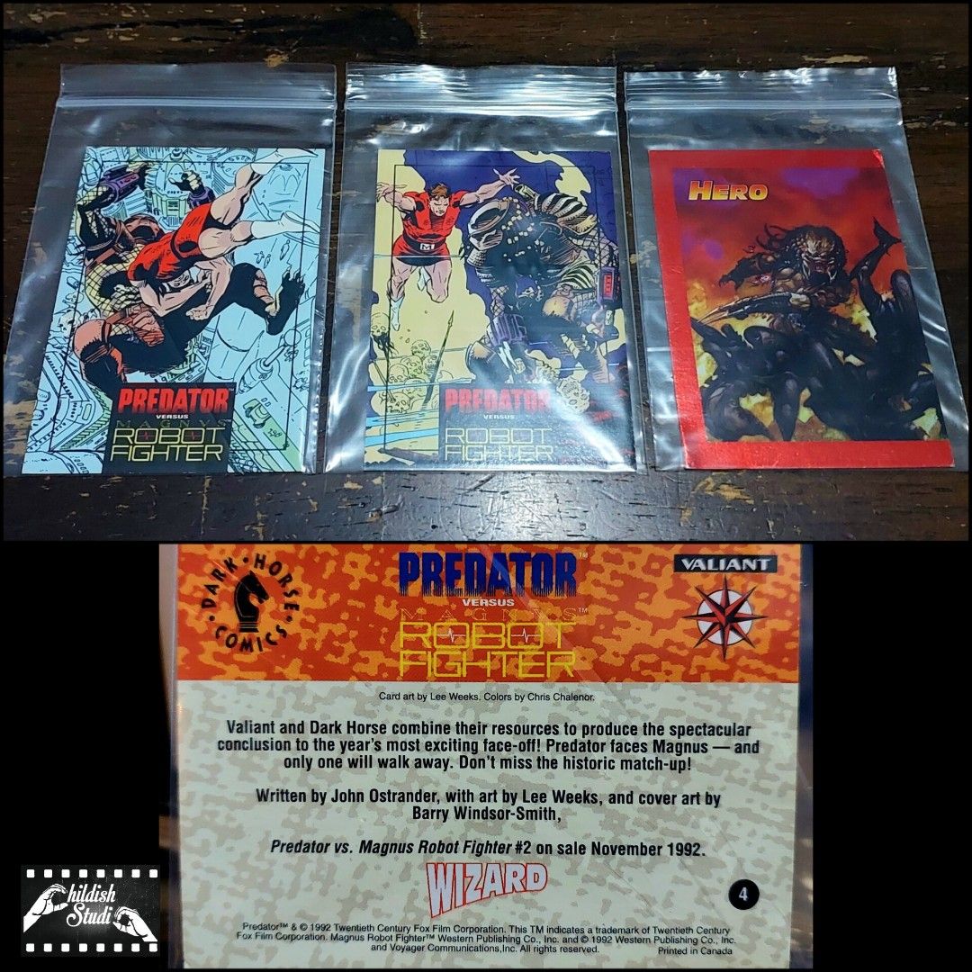 2 Units Vintage 1992 PREDATOR vs ROBOT FIGHTER (Darkhorse Comics ...