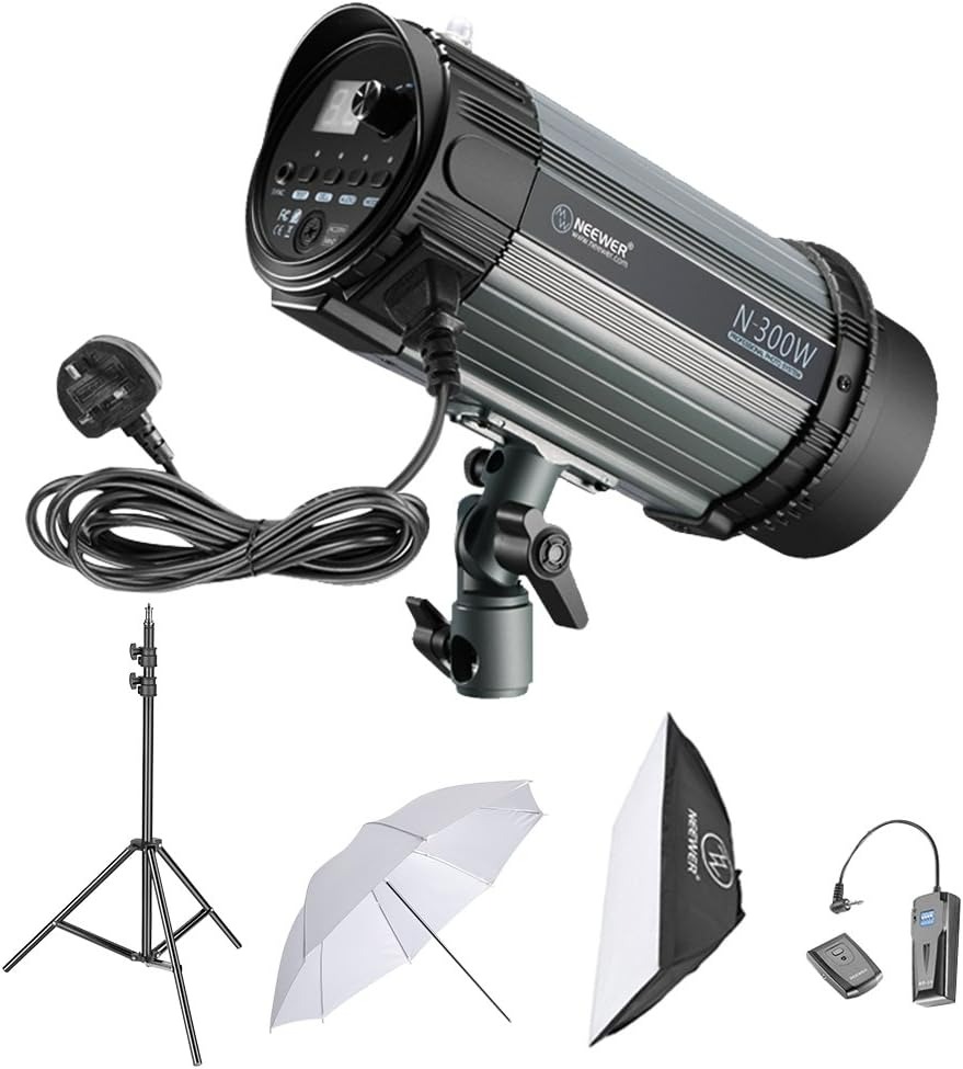 3616/J002) NEEWER 300W STUDIO STROBE FLASH PHOTOGRAPHY LIGHTING KIT:(1 ...