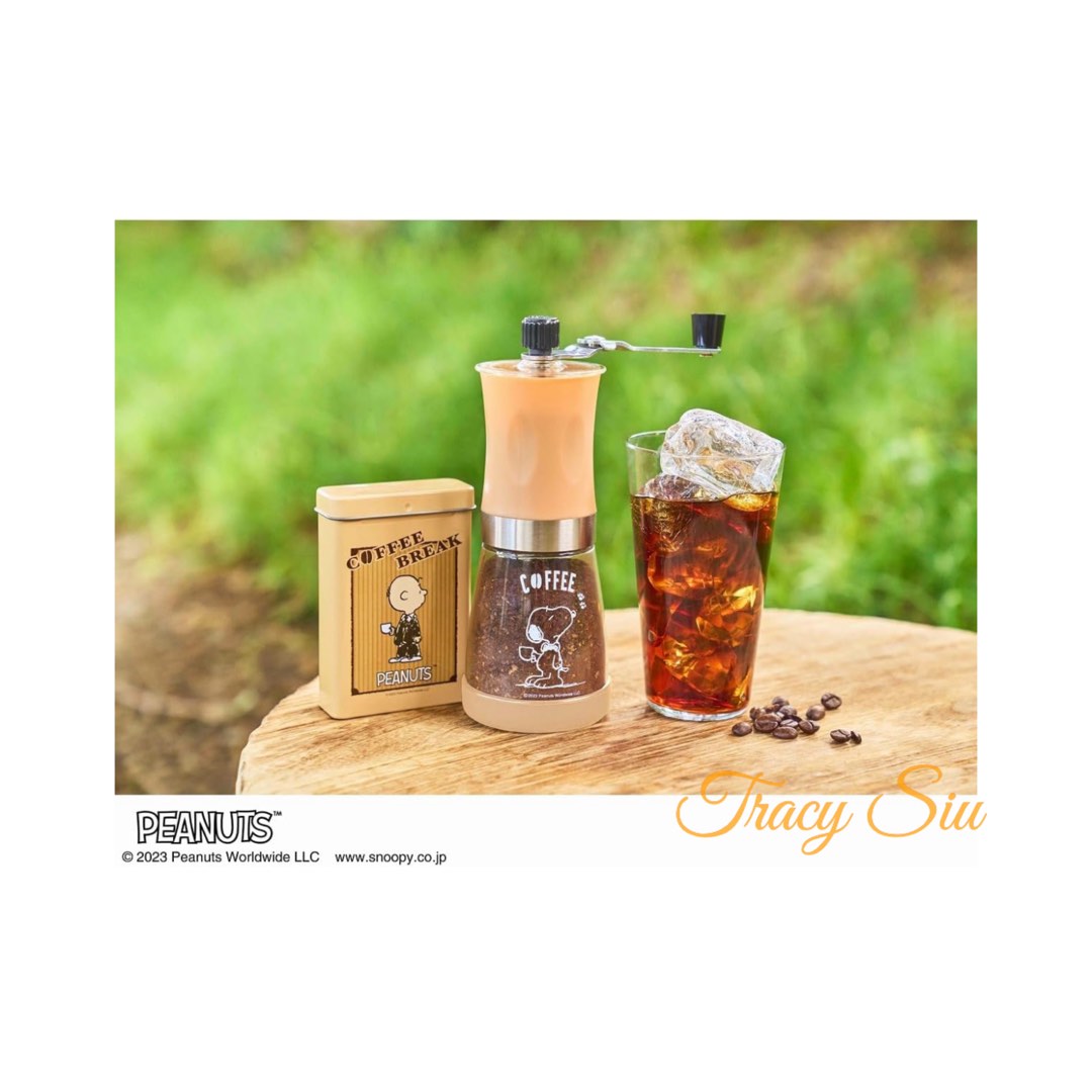 [限定] 全新 日本版 MonoMaster(モノマスター) 2023年 9月号 附錄 PEANUTS Snoopy 咖啡磨豆器 及 咖啡保存 ...