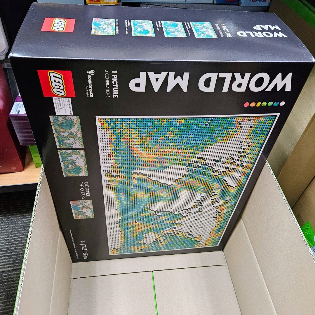 [現貨連啡箱] LEGO Art World Map 世界地圖 31203, 興趣及遊戲, 玩具 & 遊戲類 - Carousell