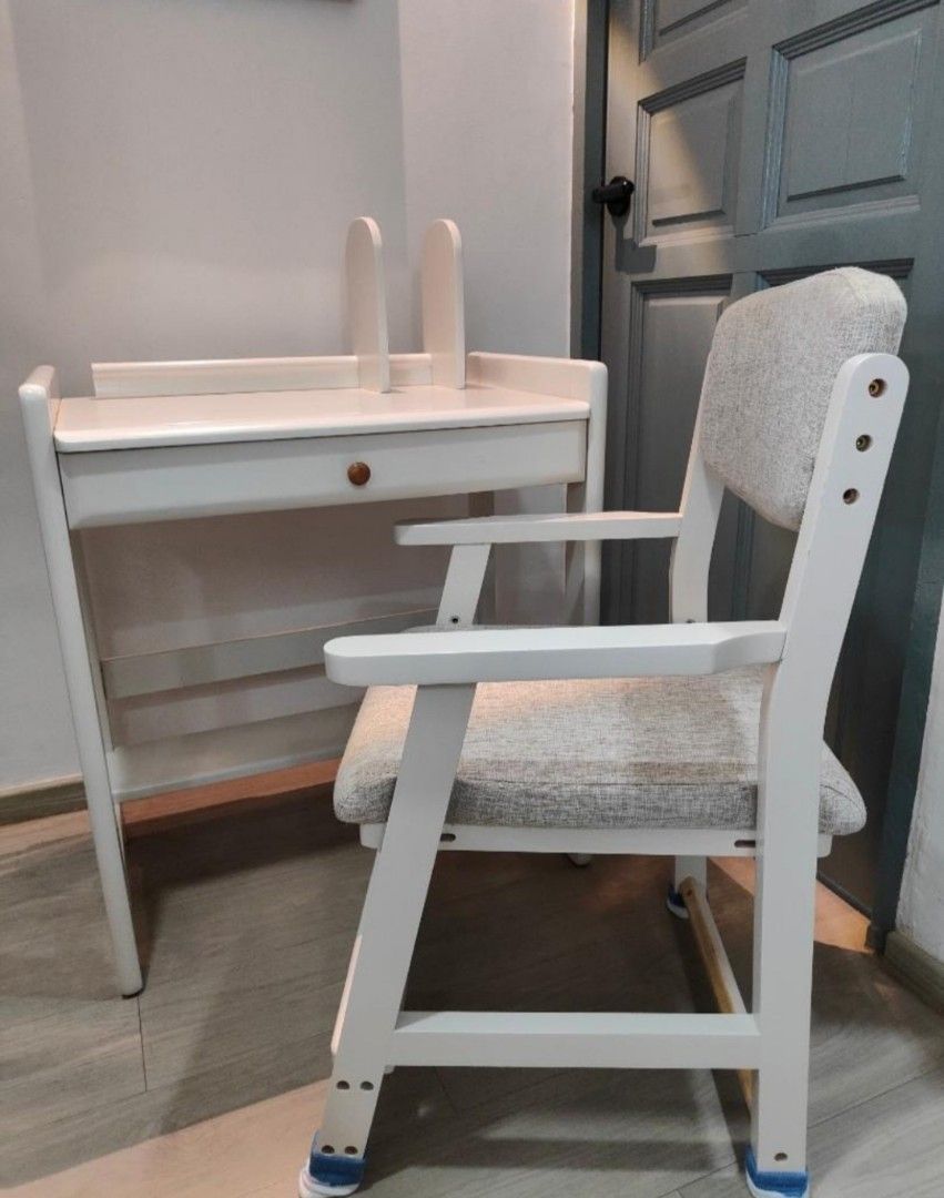 Adjustable height Study Table Set for Kid, Babies & Kids, Baby Nursery ...