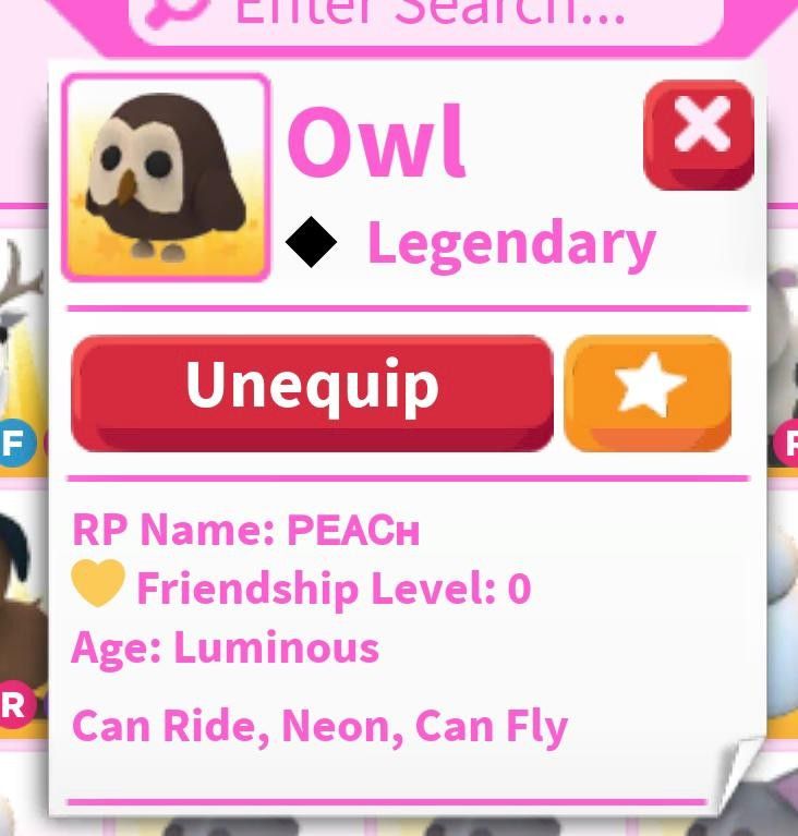 Adopt me neon fly rife owl, Video Gaming, Video Games, Others on Carousell