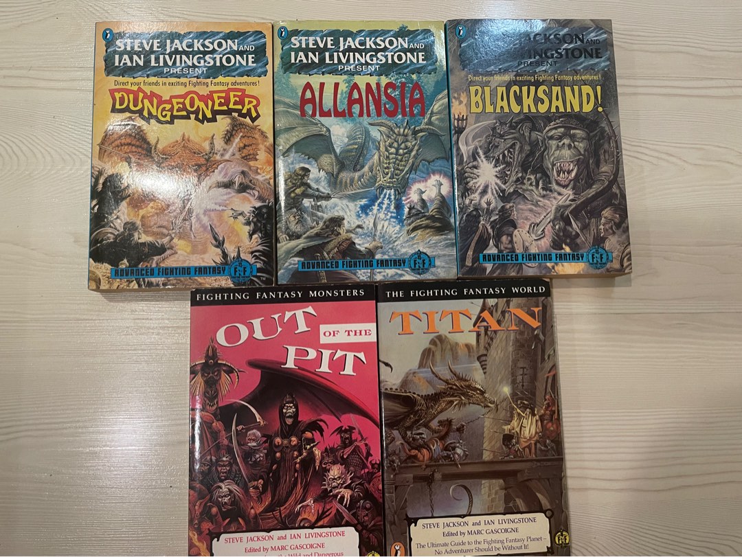 Advanced fighting fantasy - allansia, dungeoneer, blacksand, titan, out ...