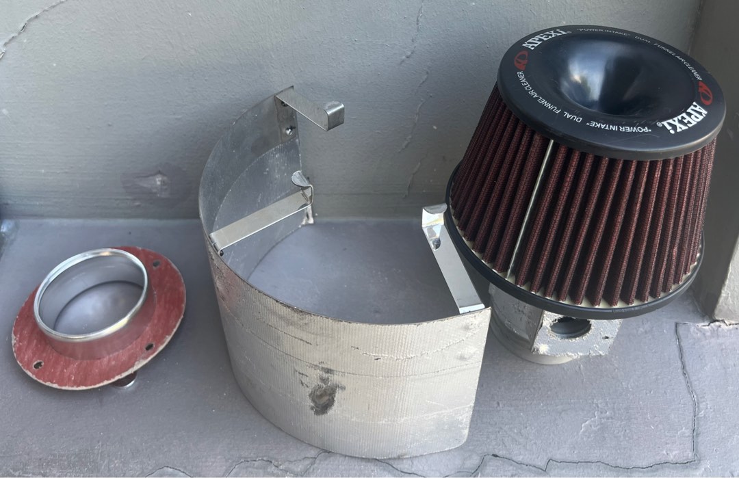 Air filter + heat shield, Car Accessories, Accessories on Carousell