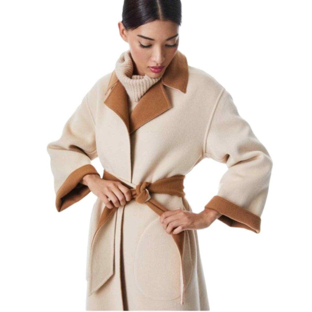 Alice+Olivia Tomiko Reversible Wrap Coat, Women's Fashion, Coats ...