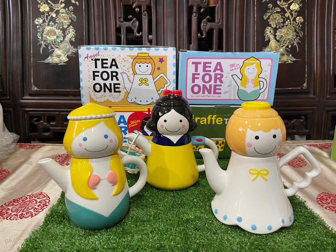 Angel Mermaid Snow White Teapot set - 3 sets, Furniture & Home Living ...