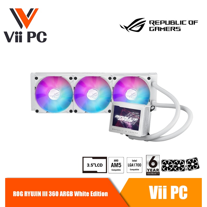 ASUS ROG RYUJIN III 360 ARGB White Edition AM5 / LGA 1700 READY ...