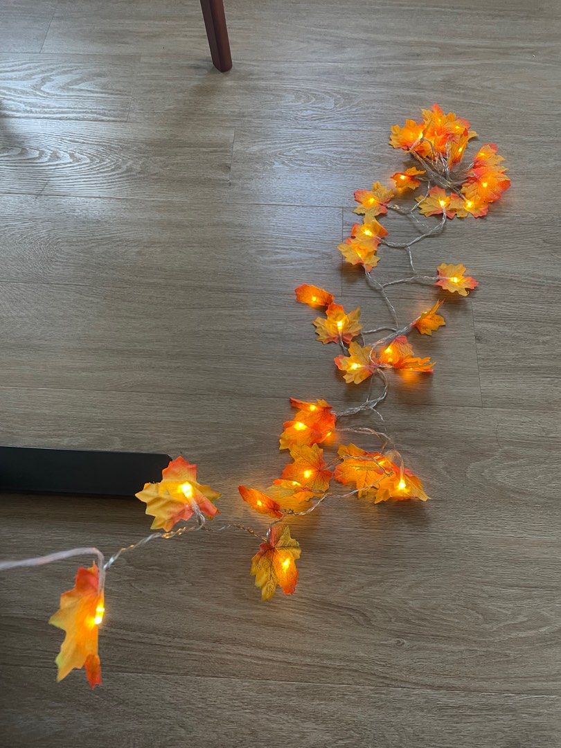 Autumn Leaves Fairy Lights, Furniture & Home Living, Lighting & Fans ...