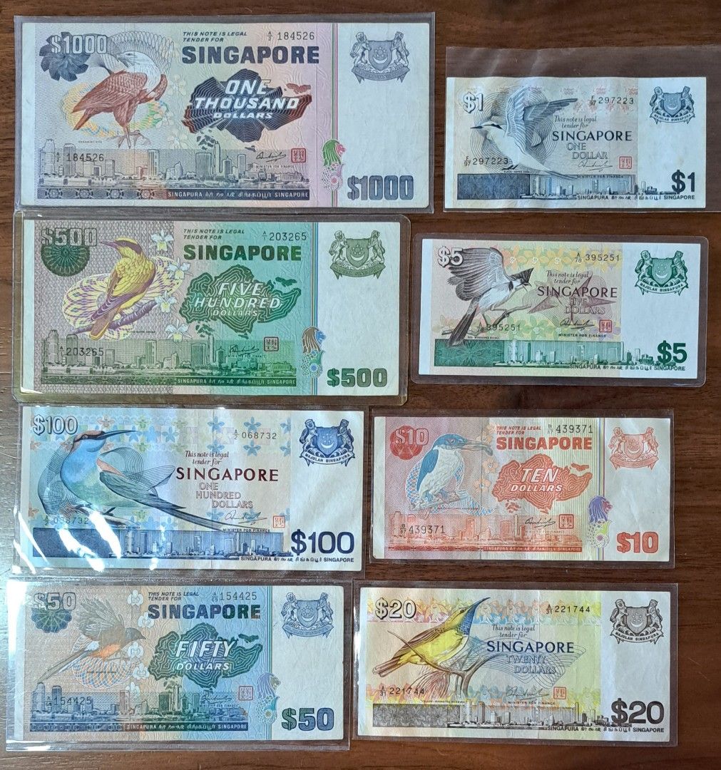 VINTAGE BIRD SERIES BANKNOTES SINGAPORE, Hobbies & Toys, Memorabilia ...