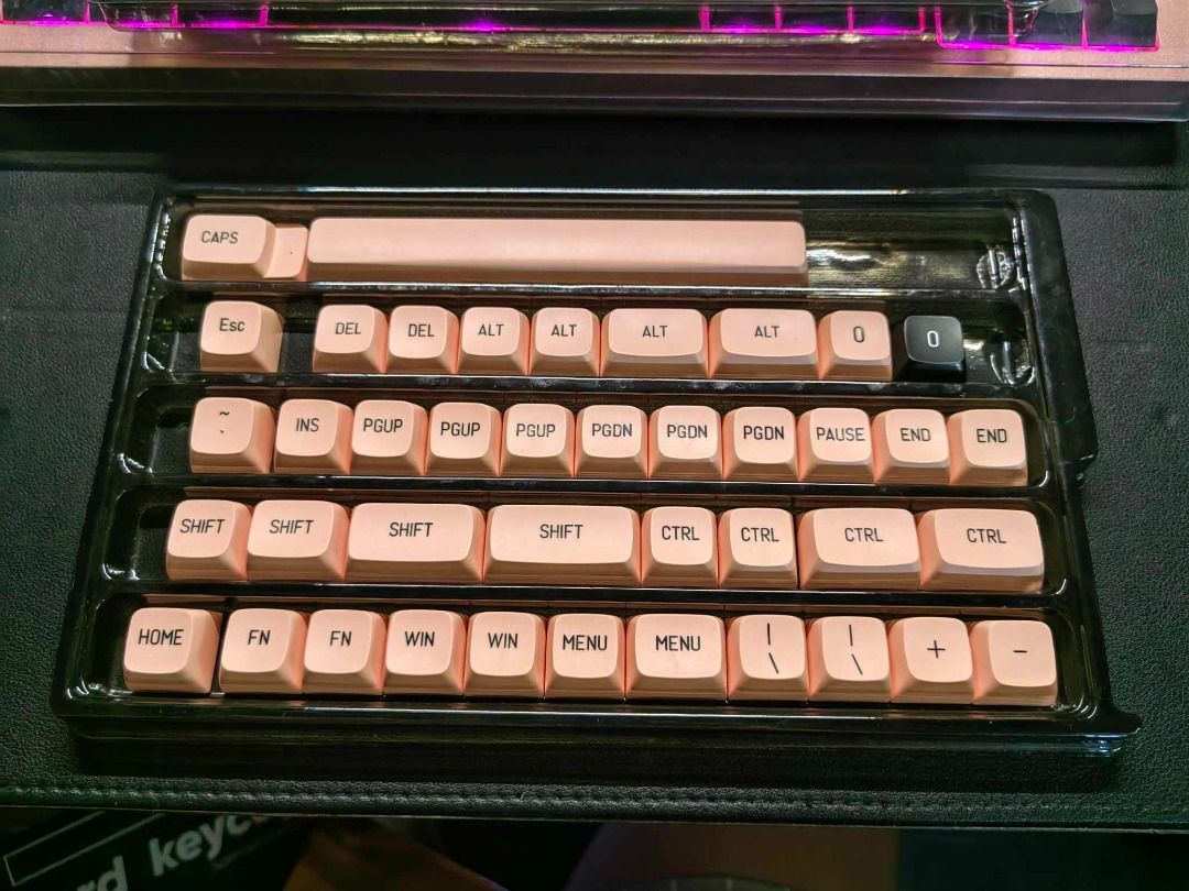 Black & Pink MSA Profile Keycaps from Yongqui, Computers & Tech, Parts ...