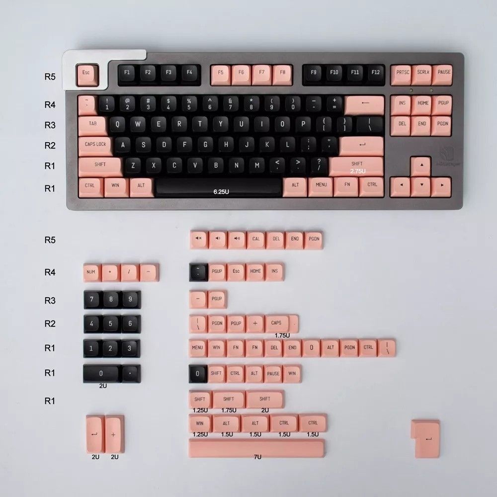 Black & Pink MSA Profile Keycaps from Yongqui, Computers & Tech, Parts ...