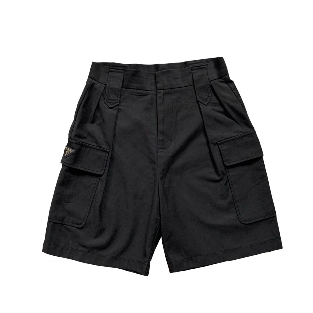Black Prada Cargo Shorts | Unisex Cargo Shorts on Carousell