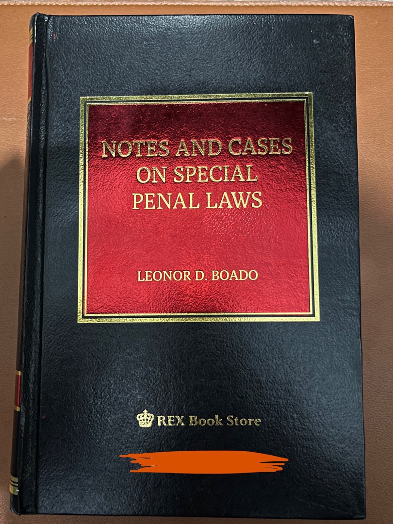 Boado - Notes and Cases on Special Penal Laws, Hobbies & Toys, Books ...