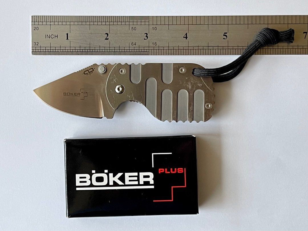 Boker Plus CLB Subcom Titanium Frame Lock Knife (1.875" Satin), Furniture & Home Living ...