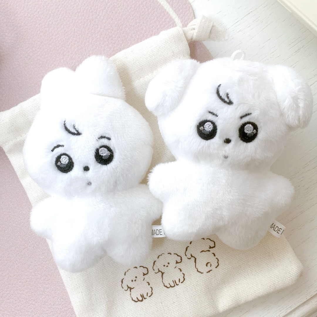 BTS Jungkook JK JungPuppy & JungTokki (set) 10cm White Puppy Dog ...