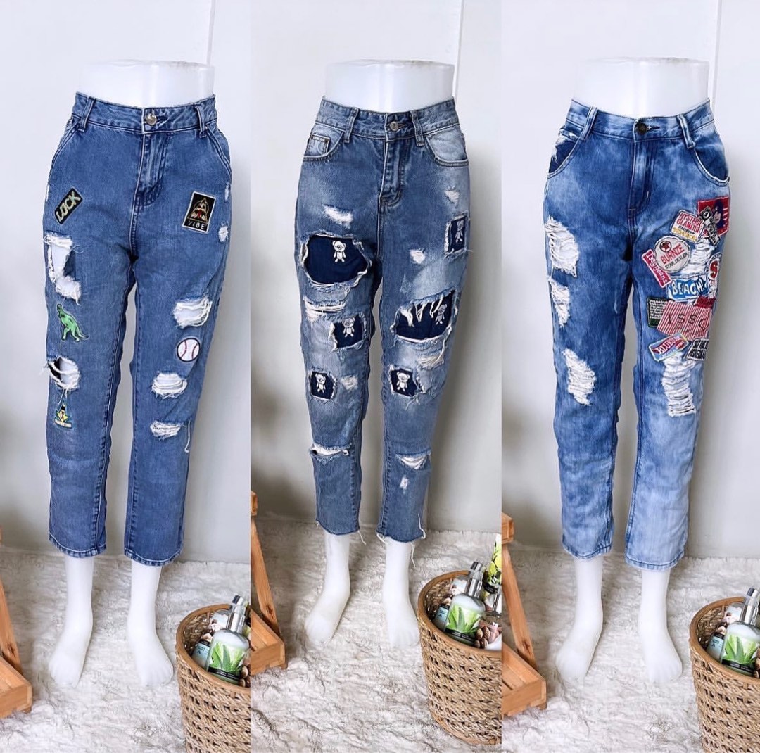 BUNDLE TATTERED PANTS 55-60pcs more or less on Carousell