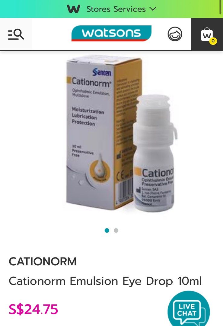 Cationorm Emulsion Eye Drop 10ml, Beauty & Personal Care, Vision Care ...