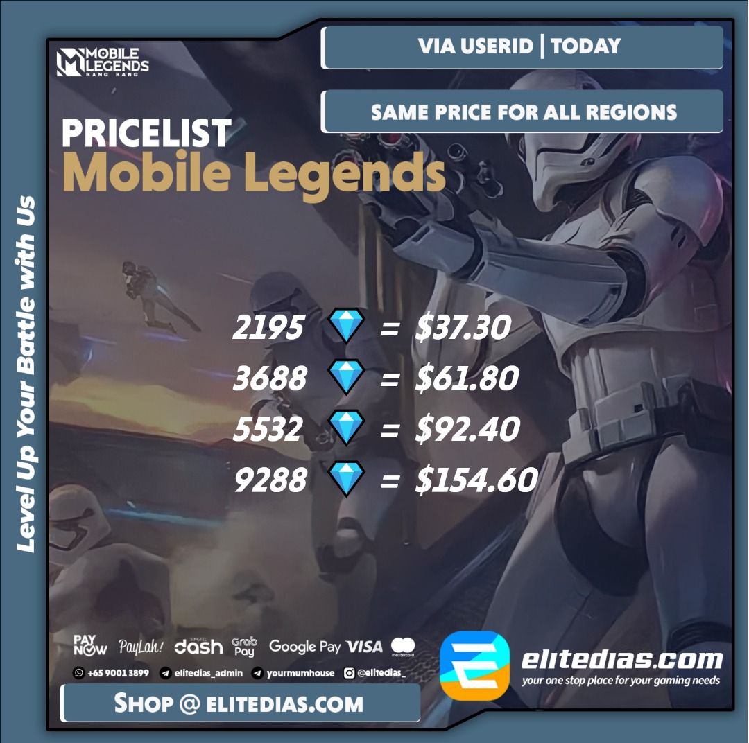 CHEAPEST [Mobile Legend diamonds] [Ml diamonds ] [ Mlbb diamonds ...