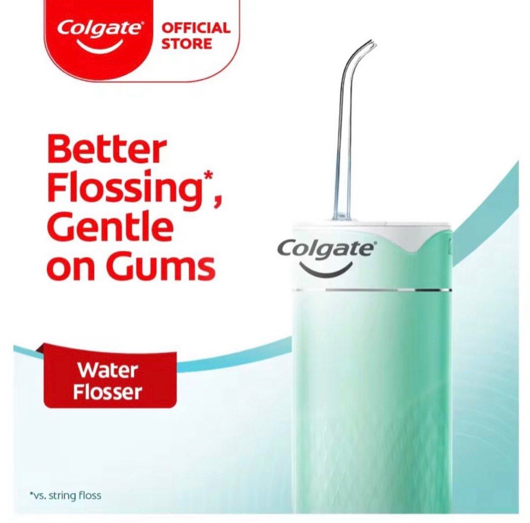 Colgate Portable Water Flosser Rechargeable, Water Resistant (IPX7 ...