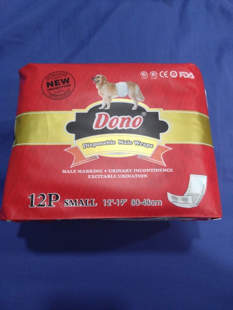 Dono Disposable Male Wraps/Diapers (Small), Pet Supplies, Health ...