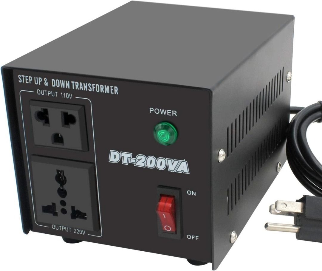 DT-200VA 200W Voltage Converter Transformer (220V to 110V, 110V to 220V) 200W Up/Down Converter ...