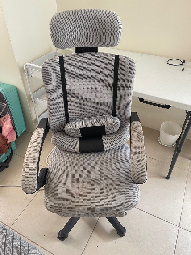 Ergonomic Chair with Leg Rest, Furniture & Home Living, Office ...