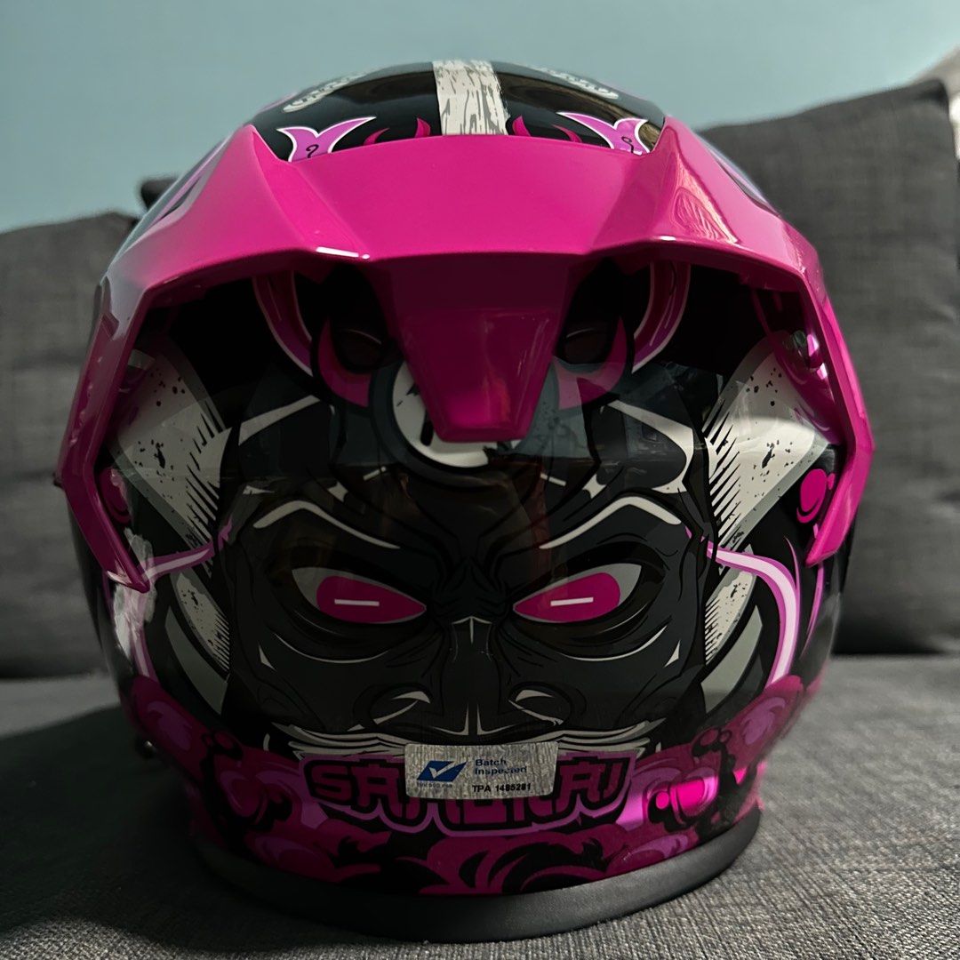 Evo Helmet Samurai Pink RS9, Motorcycles, Motorcycle Apparel on Carousell
