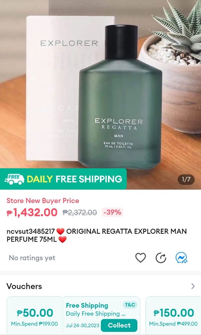 Explorer regatta men perfume on Carousell