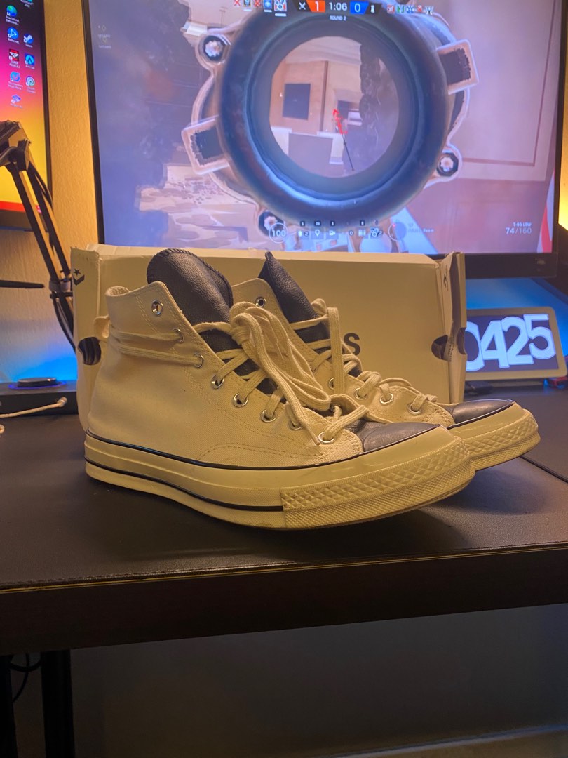 Fear of God essentials x converse Chuck 70, Men's Fashion, Footwear ...