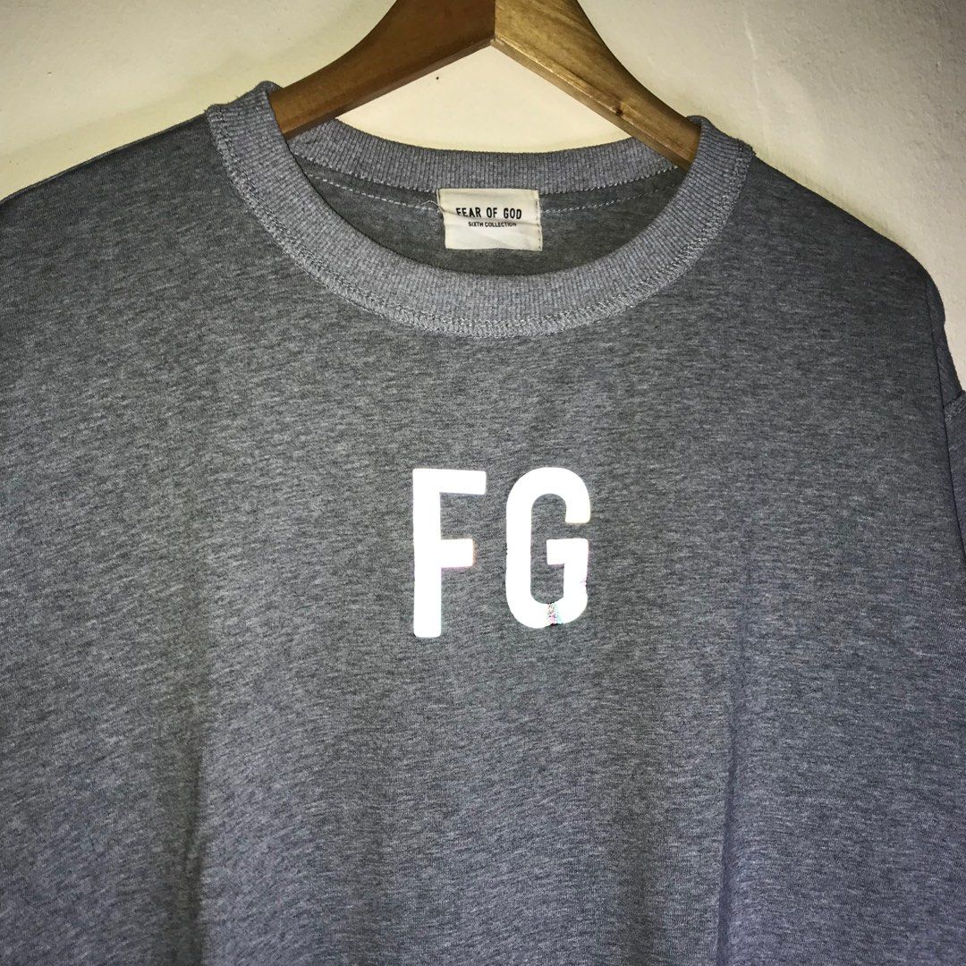 Fear of God FG Reflective Gray Tee on Carousell