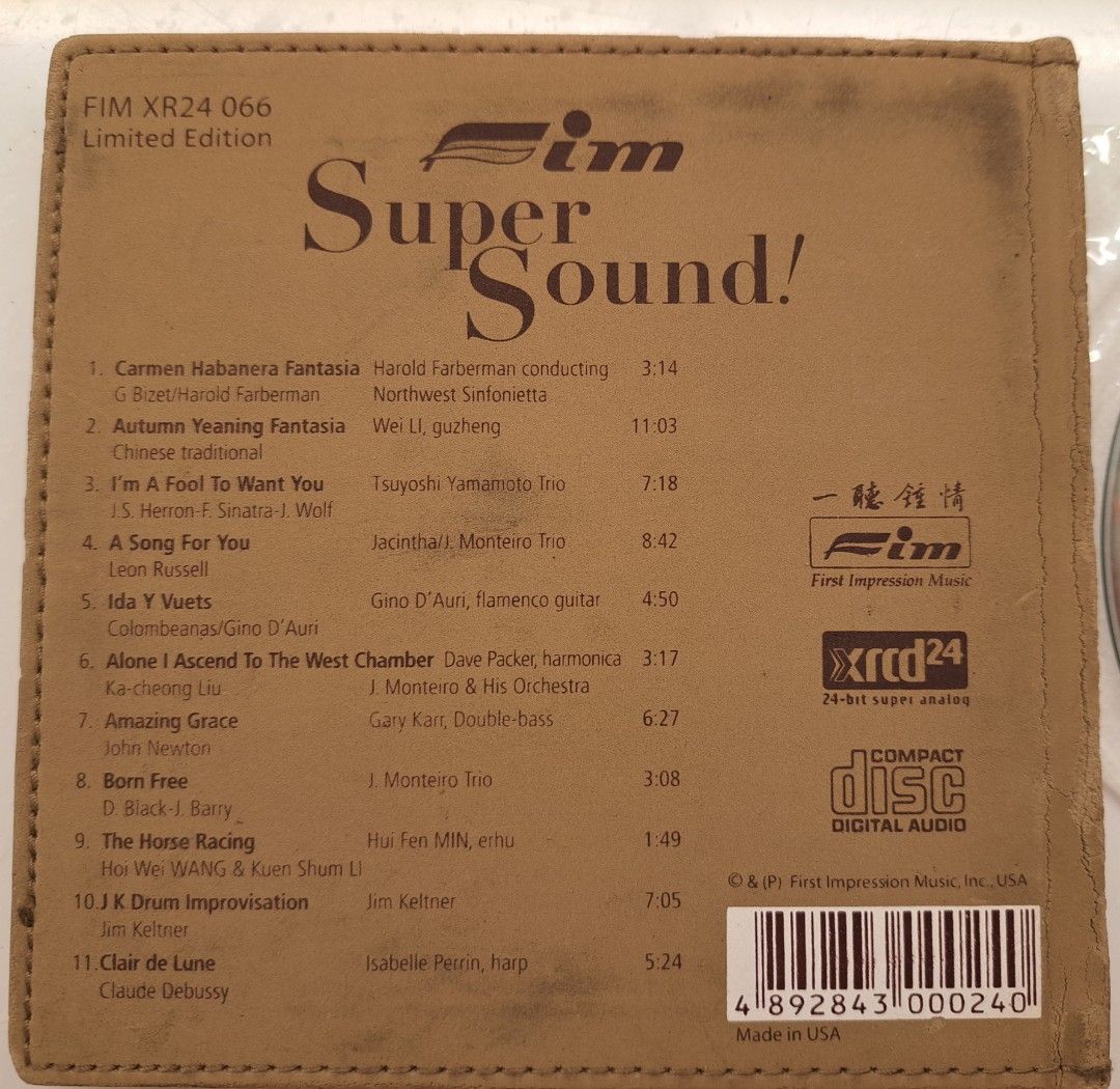 FIM XRCD24 audiophile CD - Super Sound!, Hobbies & Toys, Music & Media ...
