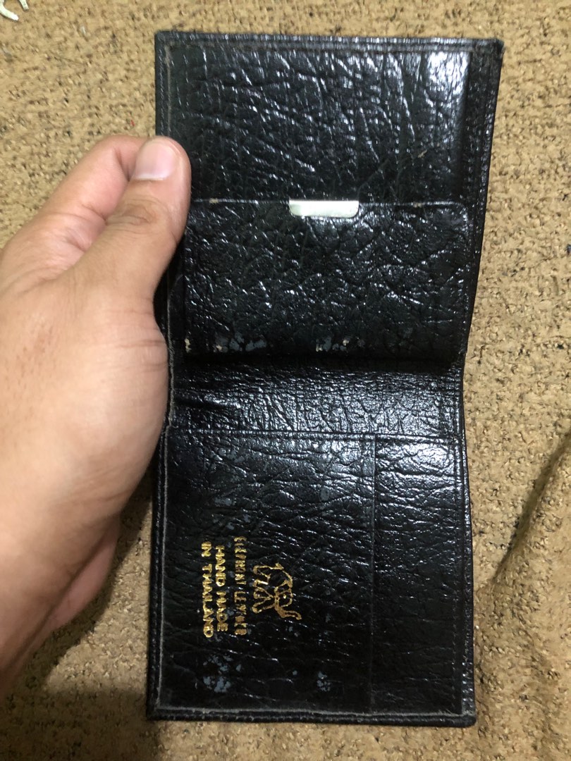 Genuine elephant leather wallet made in thailand on Carousell