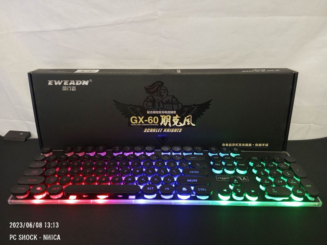 GIGAWARE RETRO PUNK LUMINOUS RGB KEYBOARD BLACK on Carousell