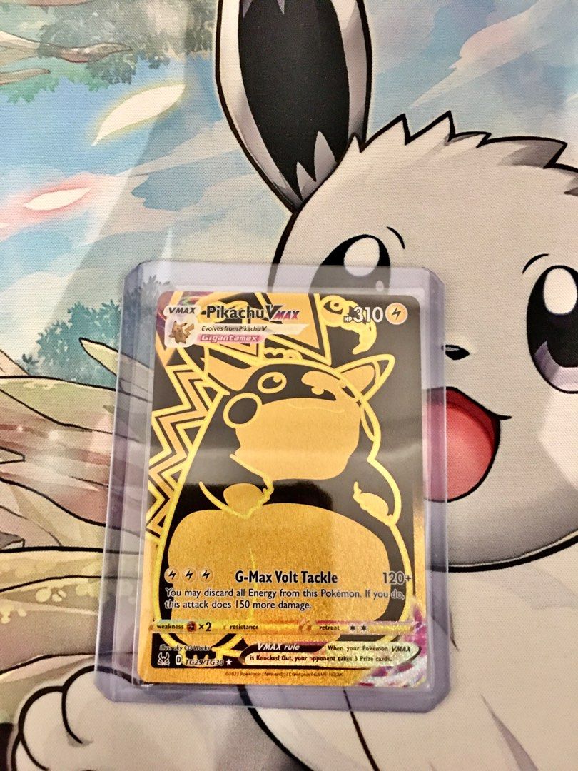 Golden Pikachu Vmax, Hobbies & Toys, Toys & Games on Carousell