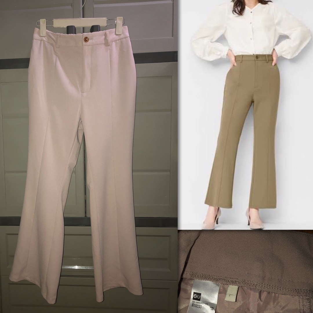 GU Smart Semi- Flare Pants on Carousell