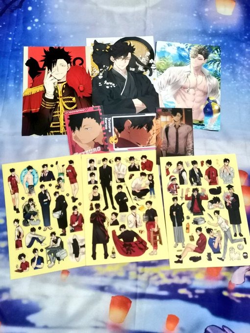 Haikyuu Tetsuro Kuroo Postcard & Sticker Bundle Set on Carousell