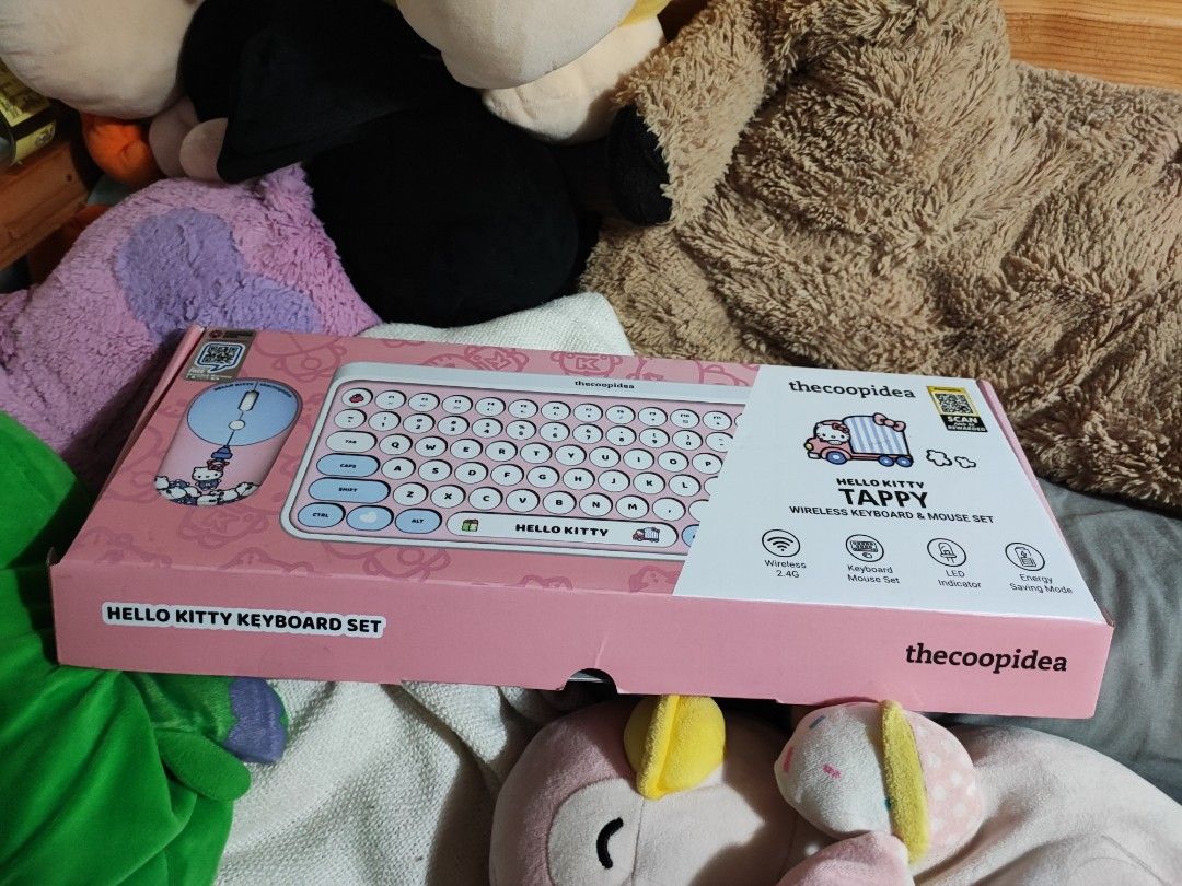 Hello Kitty KeyBoard Set, 電腦＆科技, 電腦周邊及配件, 電腦鍵盤及相關產品 - Carousell