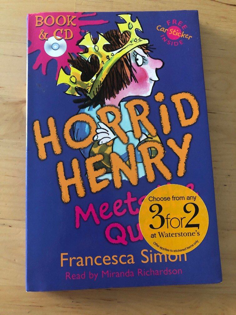Horrid Henry Meets the Queen (with CD), 興趣及遊戲, 書本 & 文具, 小朋友書 - Carousell
