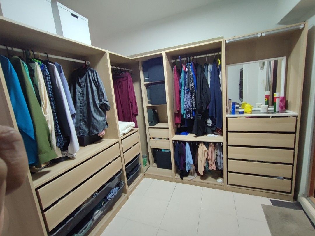 IKEA PAX Open Wardrobe (Corner), Furniture & Home Living, Furniture ...