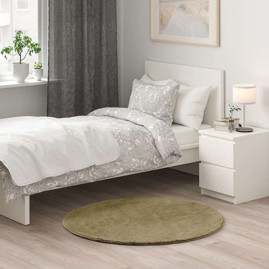 ikea stoense green rug 130cm, Furniture & Home Living, Home Decor, Carpets, Mats & Flooring on ...